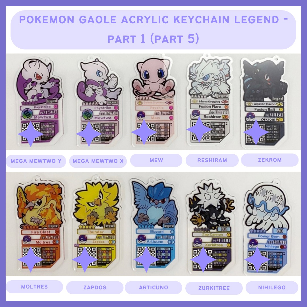 (FREE MAIL) Pokemon Gaole Acrylic Keychain Legend - Part 1 (also known ...