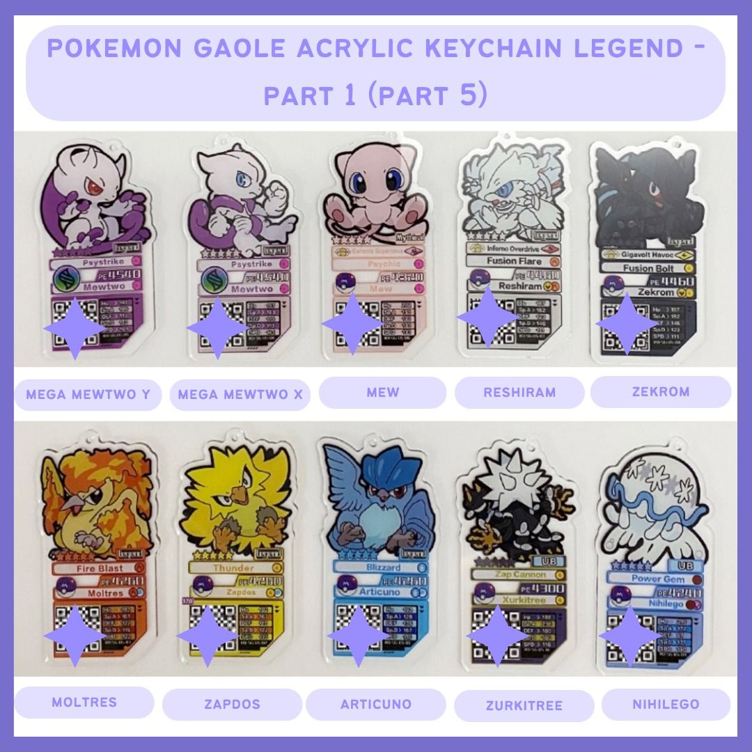 (FREE MAIL) Pokemon Gaole Acrylic Keychain Legend - Part 1 (also known ...