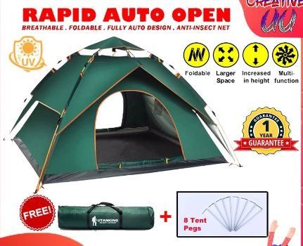 Fully Automatic Tent Outdoor Foldable Camping Auto Tents UV Resist 2 ...