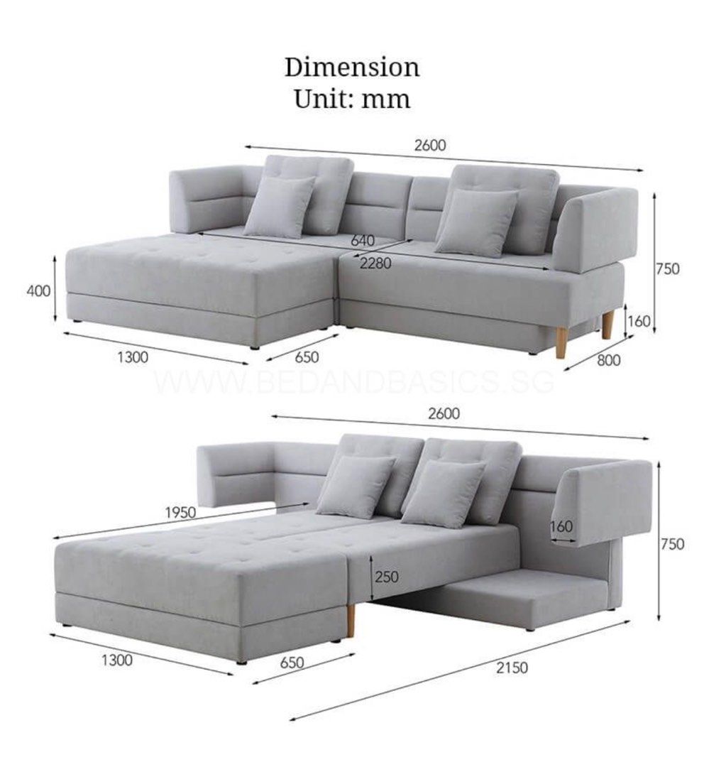 Fureki Storage Sofa bed , Furniture & Home Living, Furniture, Sofas on ...