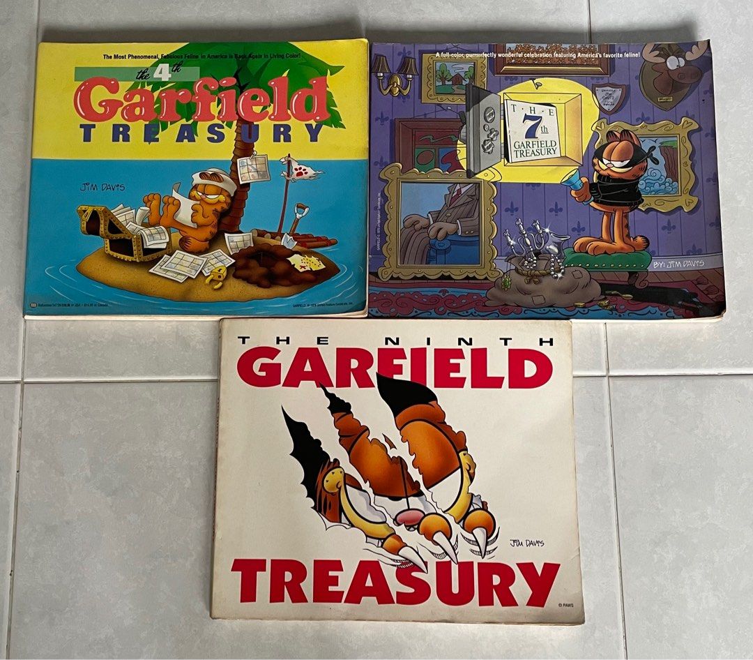 Garfield Treasury (4th , 7th , 9th), Hobbies & Toys, Books & Magazines ...