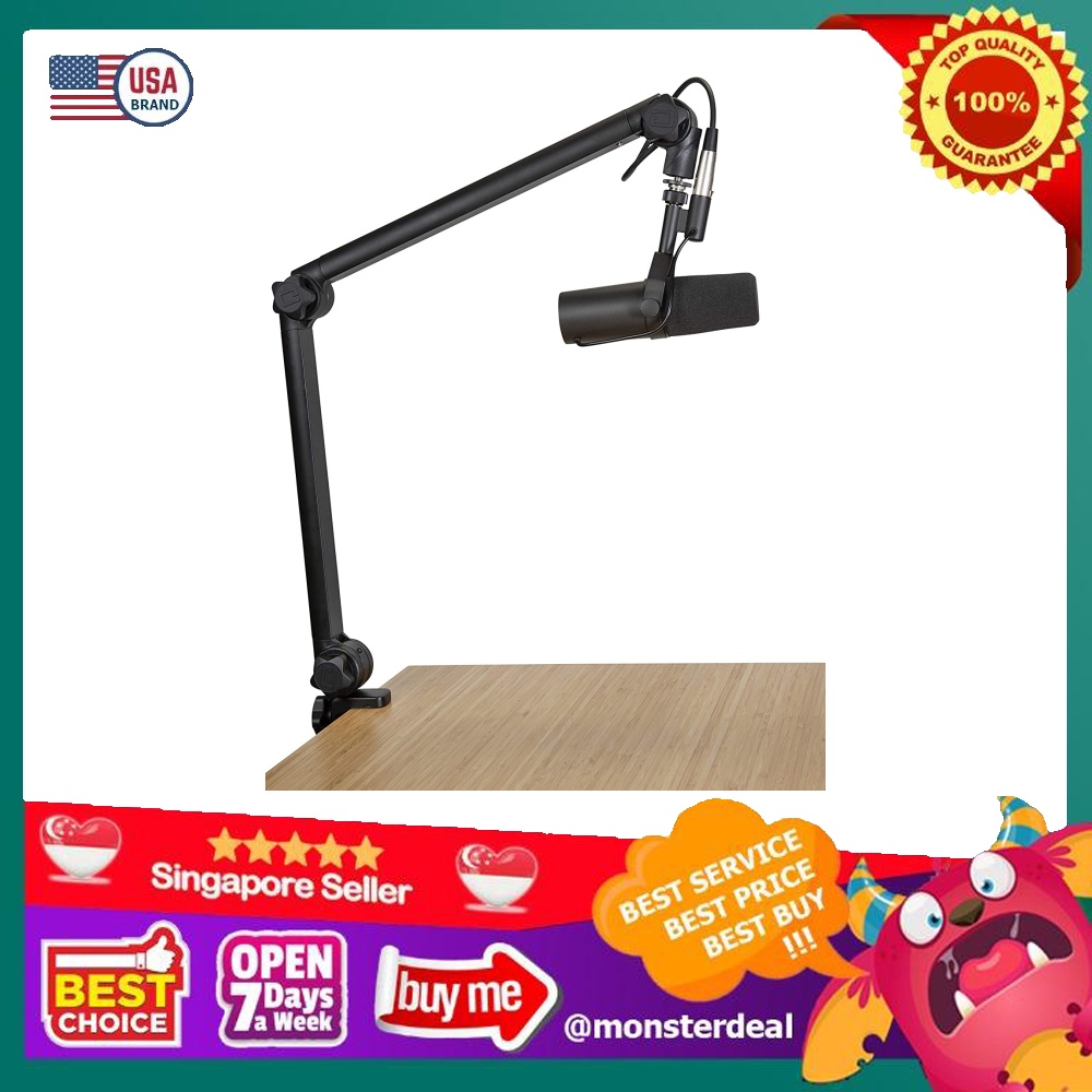 Gator Frameworks Deluxe Desk-Mounted Broadcast Microphone Boom Stand ...