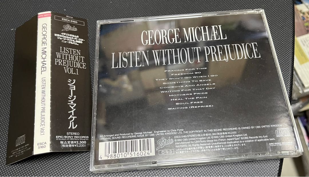 George Michael – Listen Without Prejudice Volume One CD 極靚聲舊 SMJ 日本版 新淨 ...