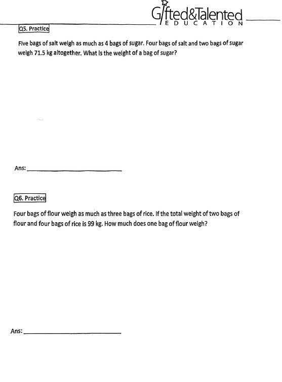 GATE Gifted and Talented P3 GEP 2022 P3 GEP English Eng Math GA general ...