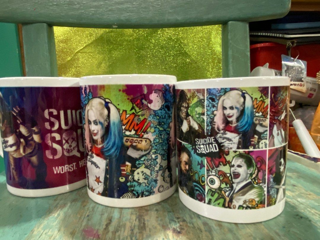 Harley Quinn cup and other graphic design cups, Furniture & Home Living ...