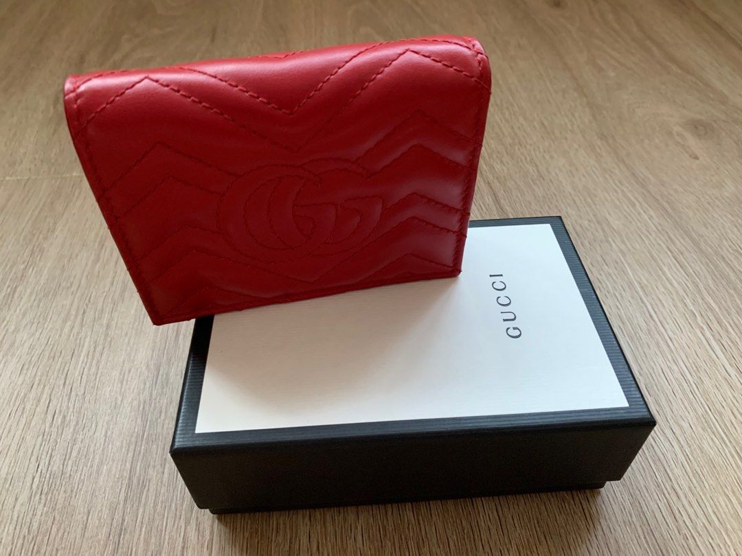 Gucci GG Marmont Wallet Red, Luxury, Bags & Wallets on Carousell