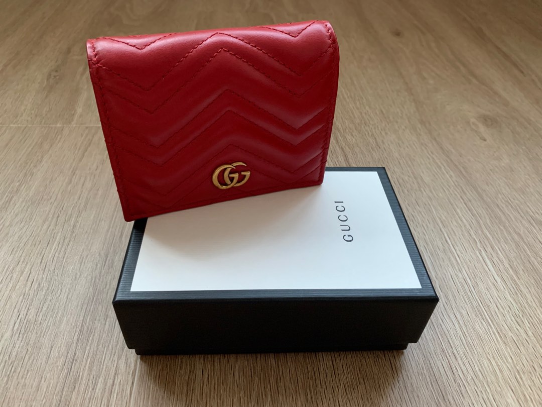 Gucci GG Marmont Wallet Red, Luxury, Bags & Wallets on Carousell