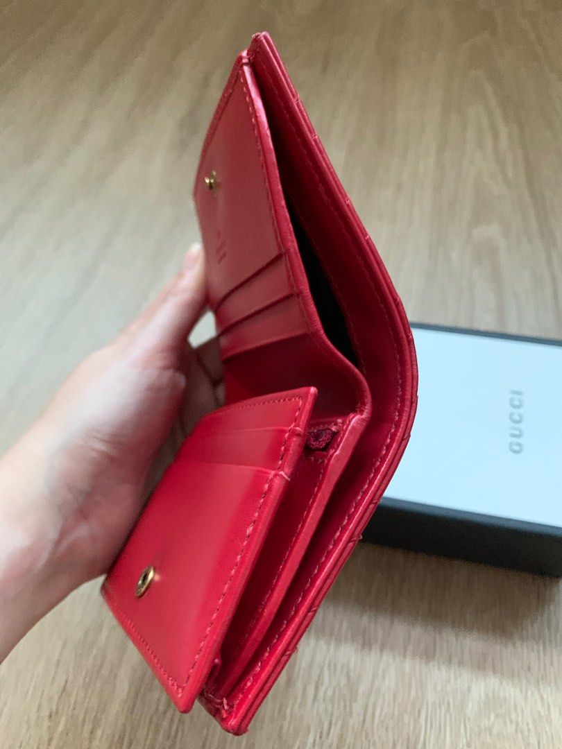 Gucci GG Marmont Wallet Red, Luxury, Bags & Wallets on Carousell