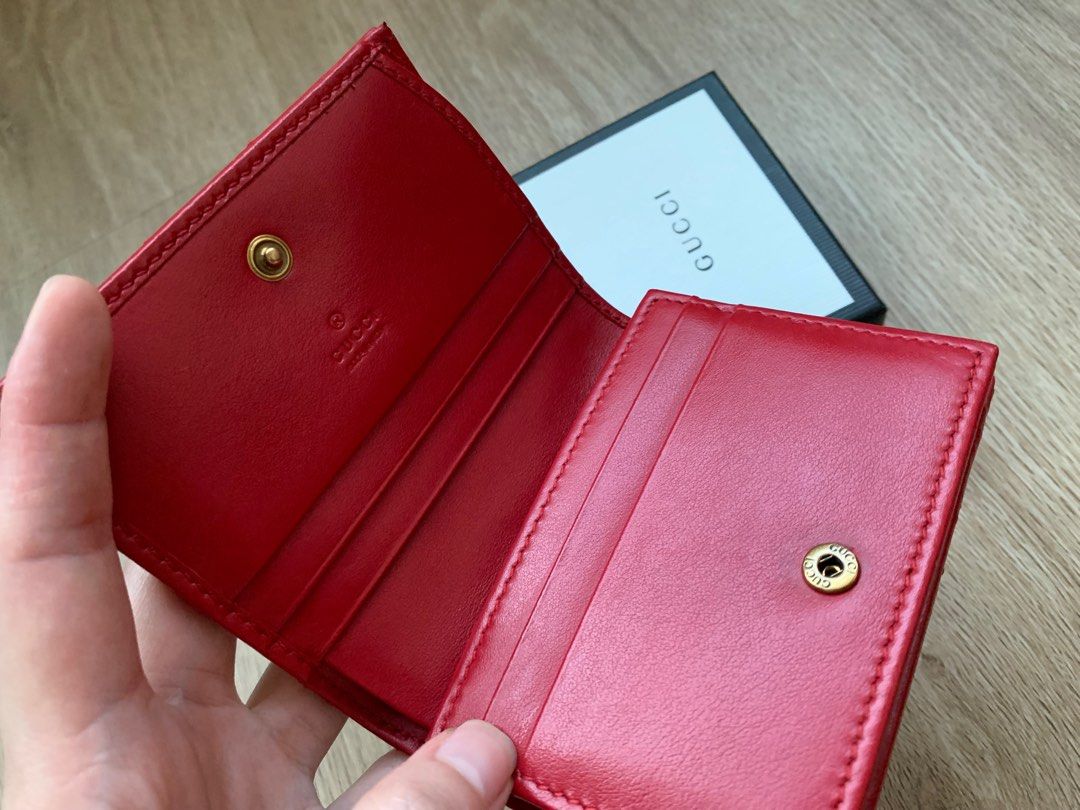 Gucci GG Marmont Wallet Red, Luxury, Bags & Wallets on Carousell