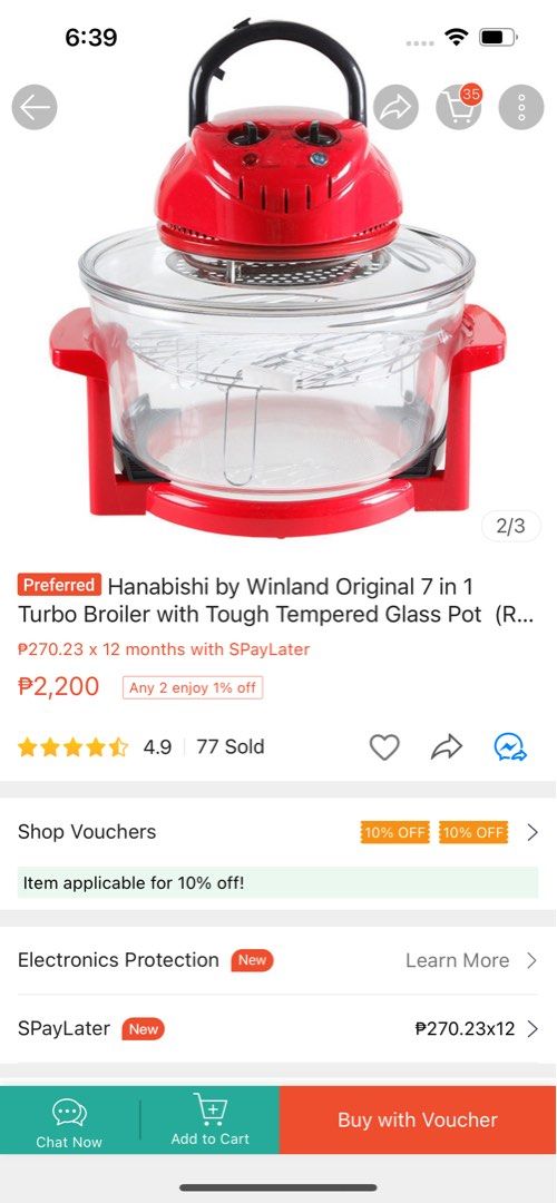Hanabishi 7-in-1 Turbo Broiler, TV & Home Appliances, Kitchen ...