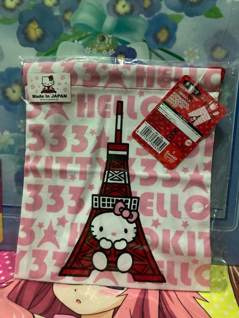 Hello kitty tower string pouch made in japan, Hobbies & Toys ...