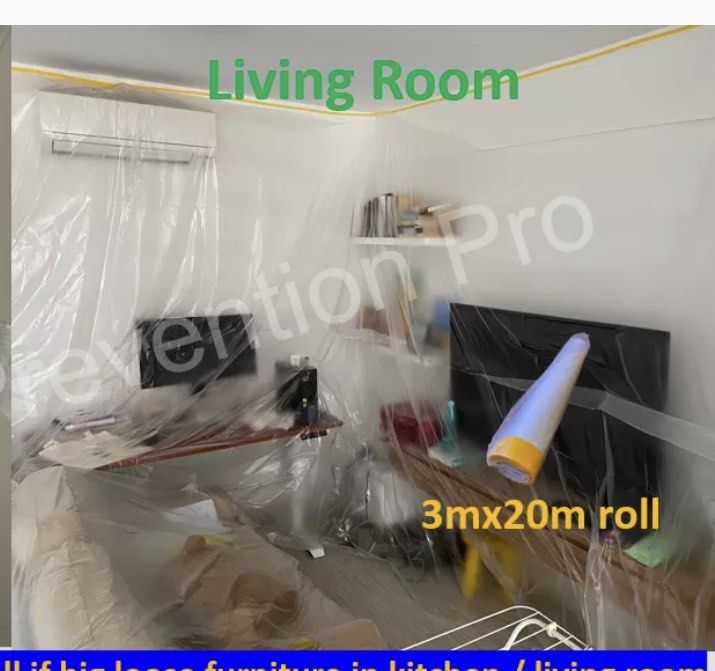 HIP Dust Covering 3m*20m , Furniture & Home Living, Cleaning & Homecare ...