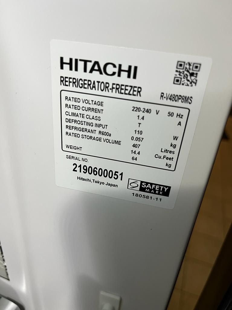 Hitachi 407 litre Refrigerator Freezer, TV & Home Appliances, Kitchen ...
