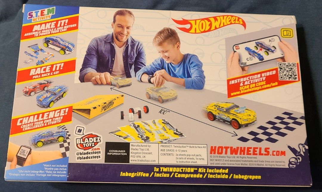 Hot Wheels build&Race Kit, 興趣及遊戲, 玩具 & 遊戲類 - Carousell
