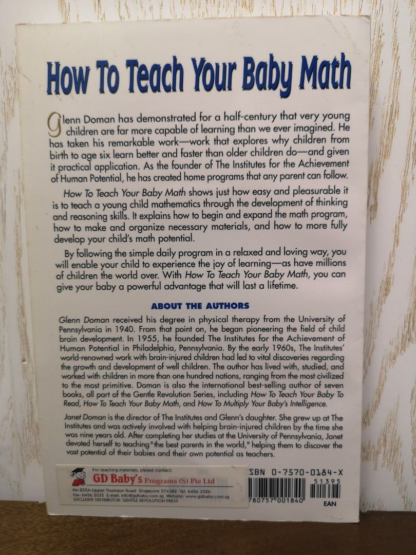 育兒書 - How to teach your baby math, 兒童＆孕婦用品, 孕婦用品 - Carousell