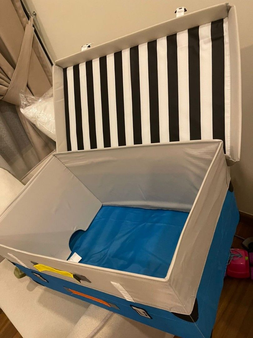 IKEA Flyttbar Trunk for toys, Turquoise, Furniture & Home Living, Home ...