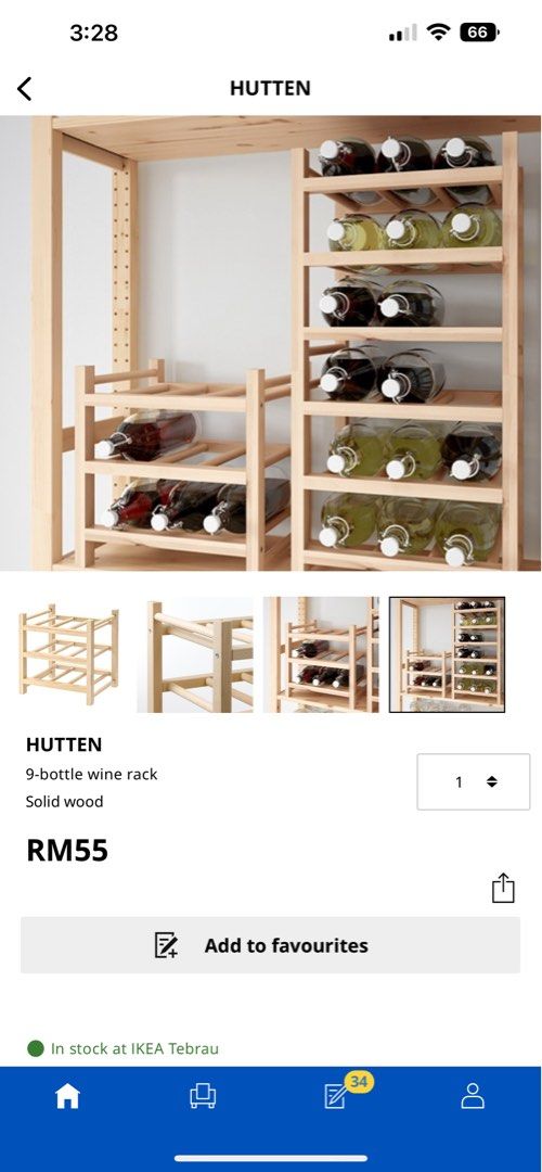 IKEA HUTTEN, Furniture & Home Living, Home Improvement & Organisation ...