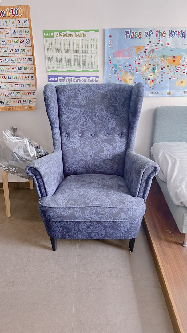 IKEA strandmon wing chair / Armchair, Furniture & Home Living ...