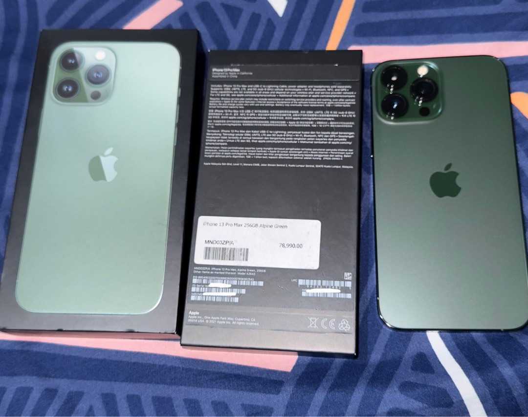 iphone 13 pro max 256gb alpine green complete, Mobile Phones & Gadgets ...