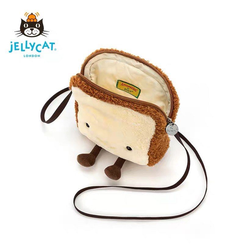 jellycat toast bag amusable bread london smiley face sling mini ...