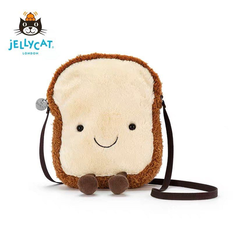 jellycat toast bag amusable bread london smiley face sling mini ...