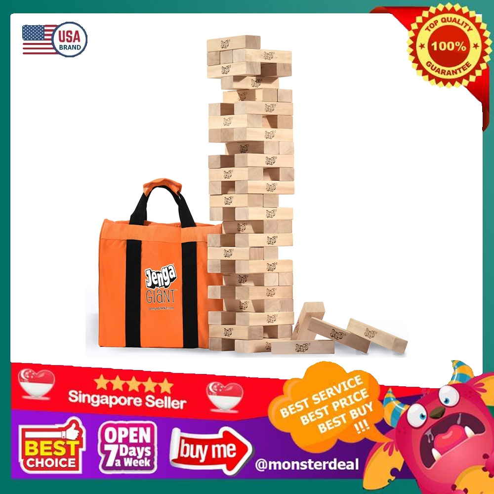 Jenga Giant JS6 (Stacks to Over 4 Feet) Precision-Crafted, Premium ...
