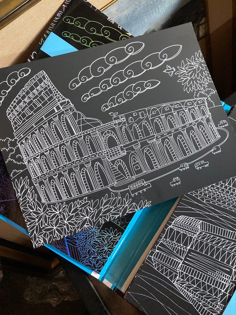 Kaleidoscope Etch Art Creations: Hand Lettering Activity Book for Kids ...