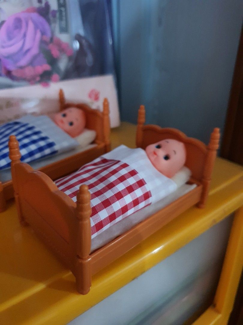 Kewpie baby with bed, Hobbies & Toys, Toys & Games on Carousell