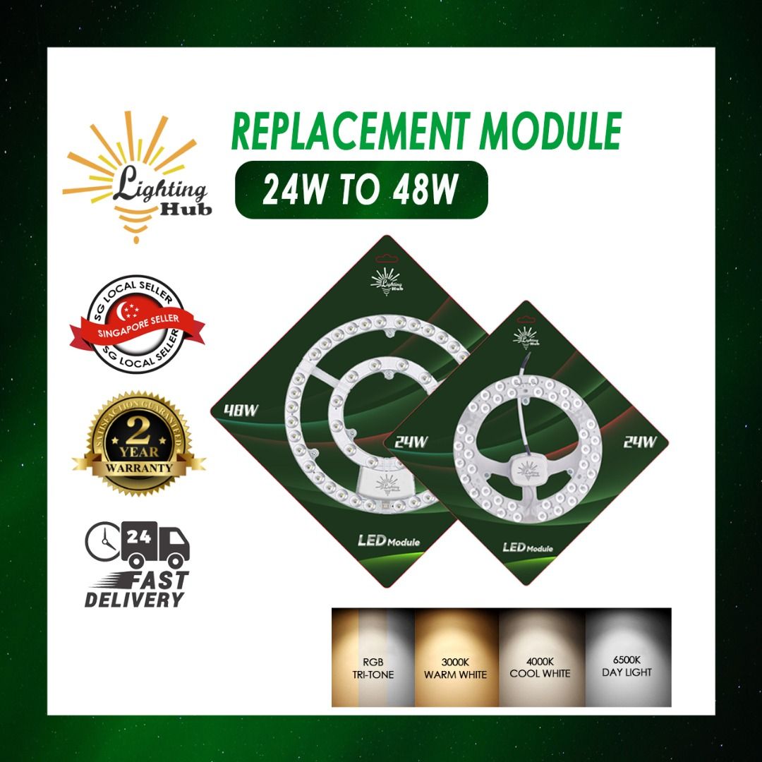 LIGHTING HUB Replacement module for ceiling light / 24W 36W 40W 48W ...