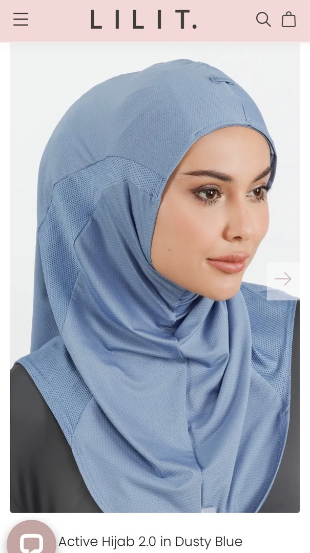 Lilit Instant Active Hijab 2.0 in Dusty Blue, Women's Fashion ...