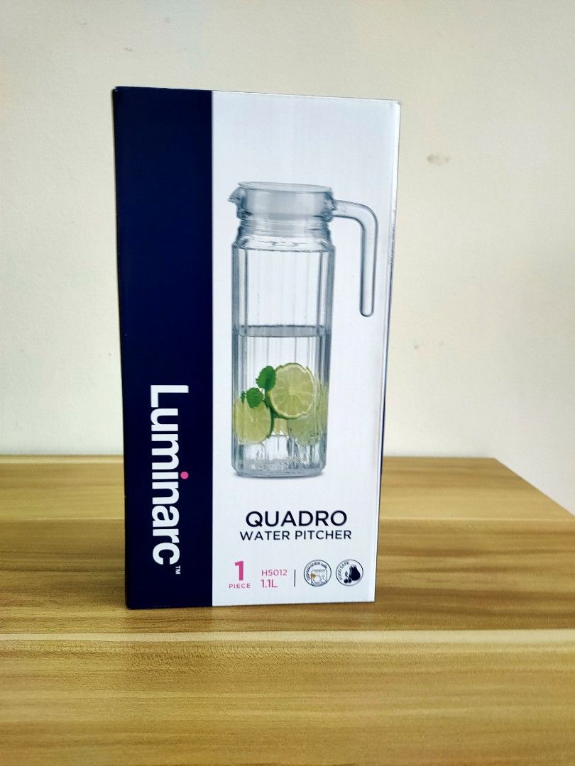 Luminarc Quadro Water Pitcher H5012, Furniture & Home Living ...