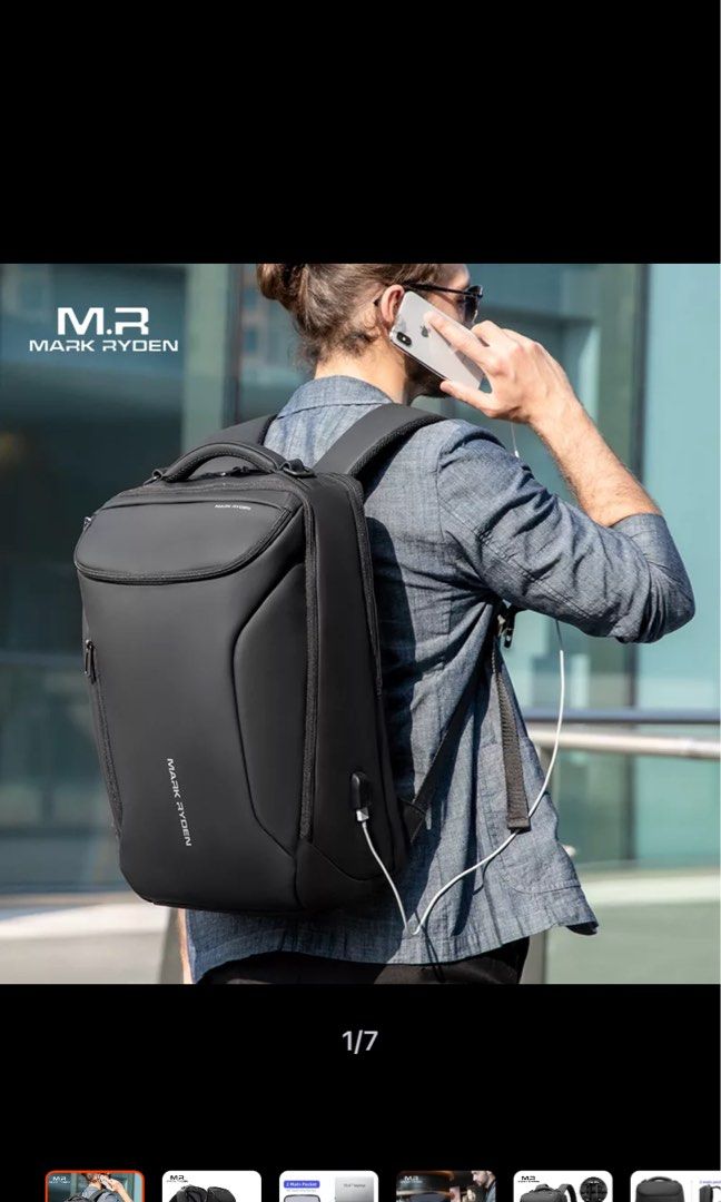 Mark Ryden Original 15.6 inch Laptop man Waterproof Anti Theft Backpack, Men's Fashion, Bags ...
