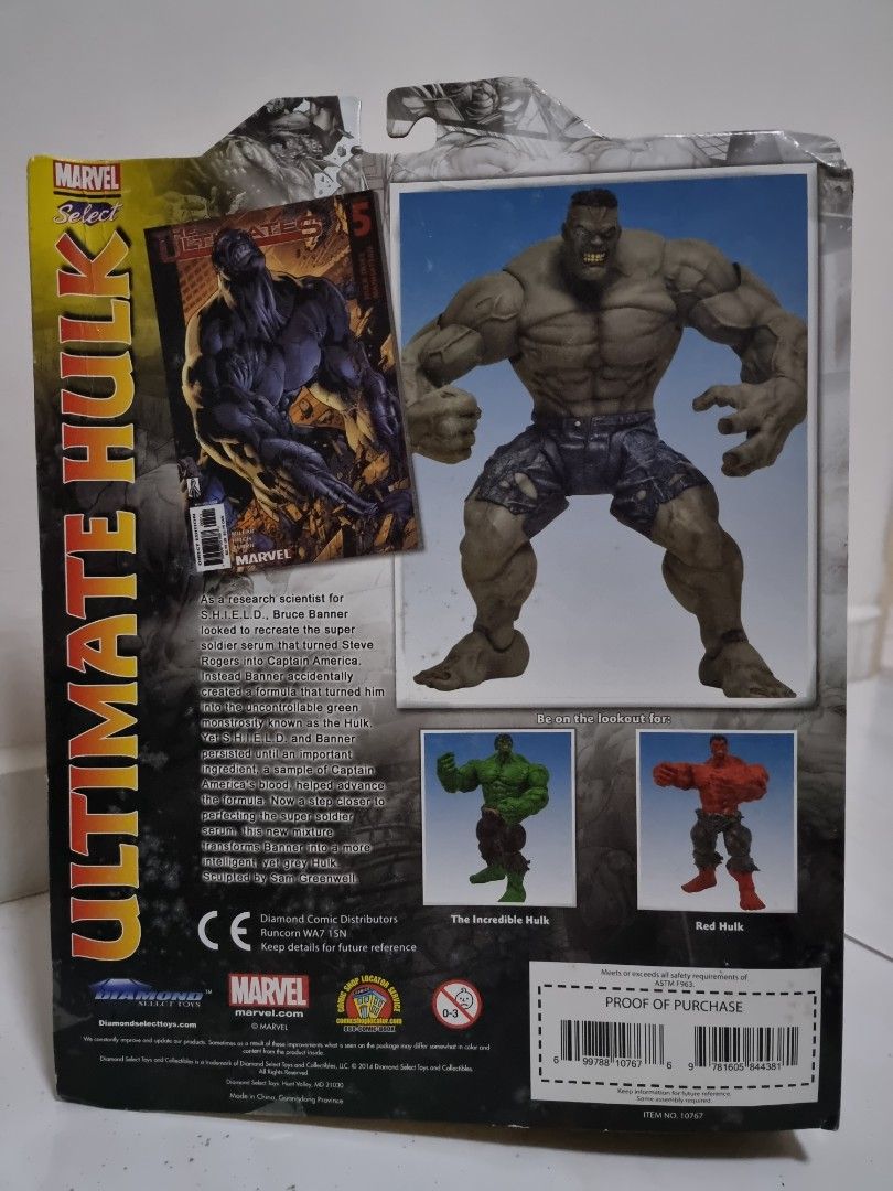 Marvel Select Ultimate Hulk Grey, Hobbies & Toys, Toys & Games on Carousell