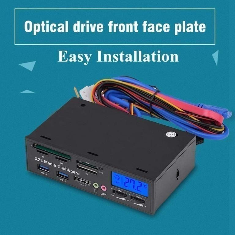 Mavis Laven PC Dashboard Media Front Panel, 5.25" Multifuntion Desktop ...
