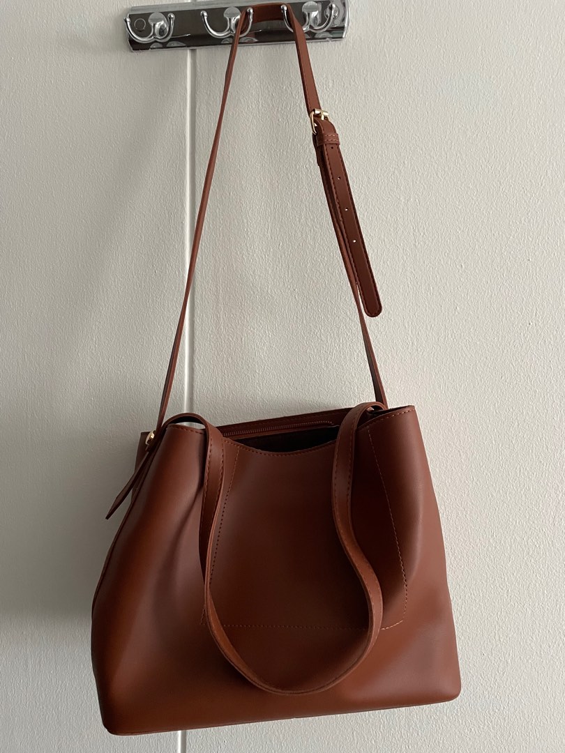 Mizzue Shoulder Bag (Brown), Women's Fashion, Bags & Wallets, Shoulder ...