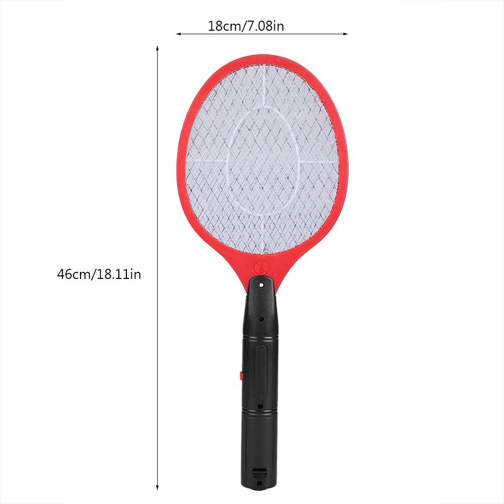 Mosquito Bat Electric Racket Zap Plastic Battery Operated Effective Net ...