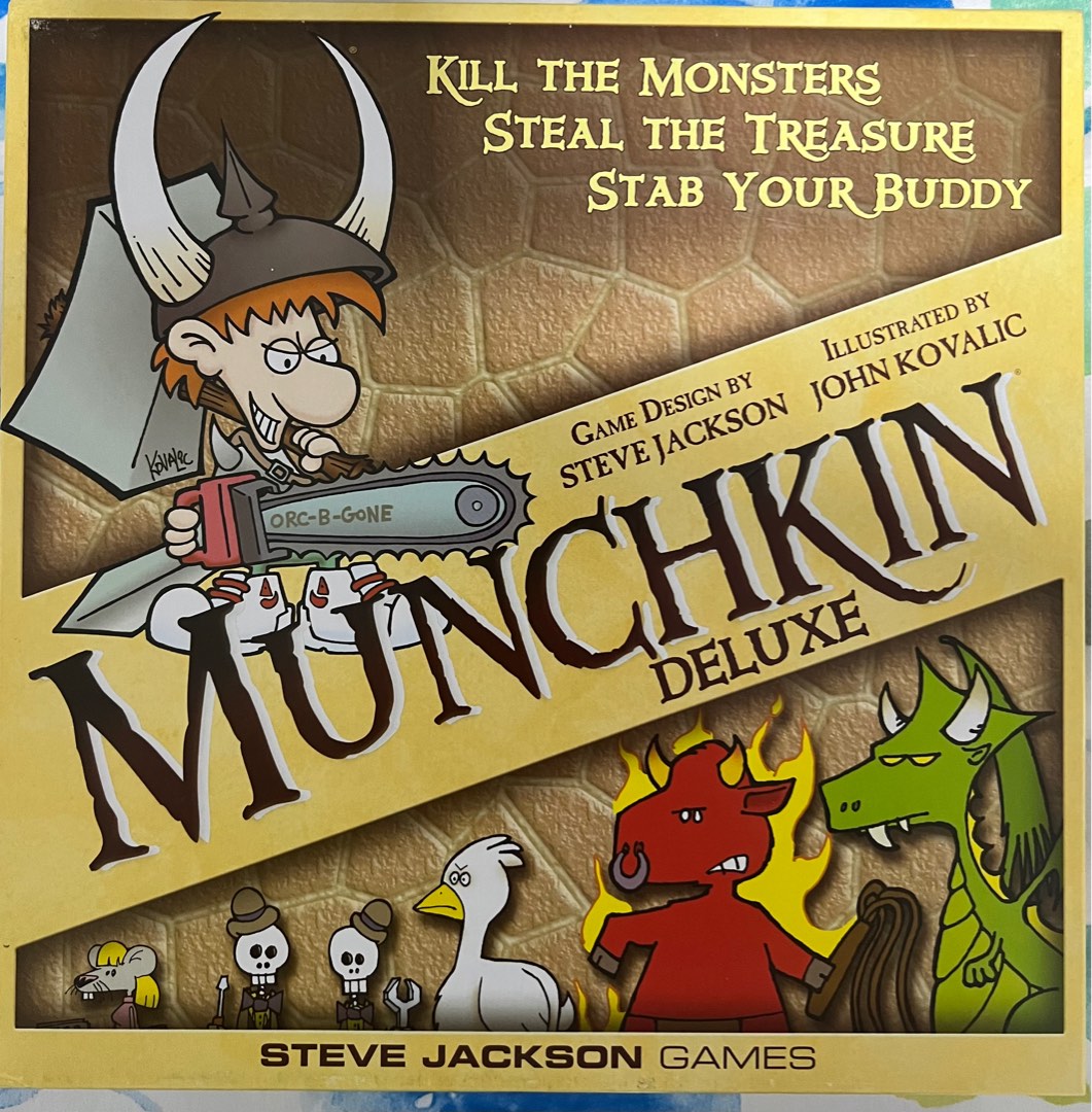 Munchkin Deluxe Edition, Hobbies & Toys, Toys & Games on Carousell