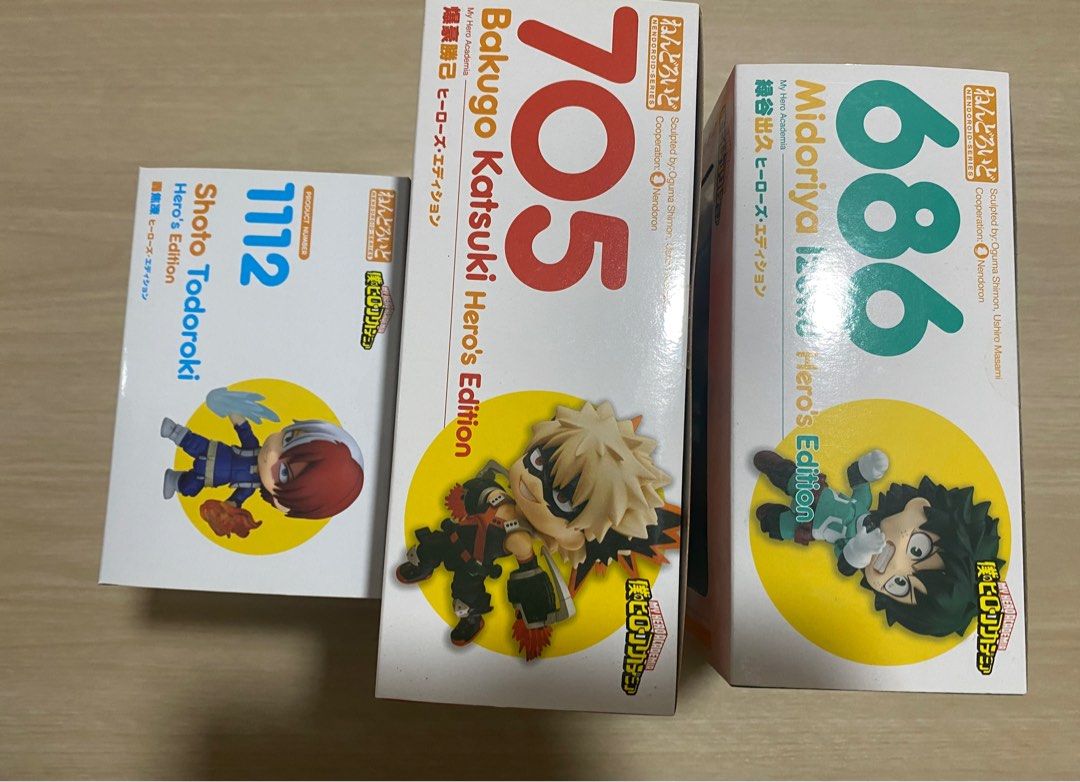 Nendoroid MHA My Hero Academia Hero’s Edition Midoriya Izuku, Bakugo ...