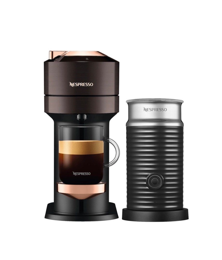 Nespresso Coffee Vertuo Next Premium Rich Brown & Aeroccino machine, TV ...