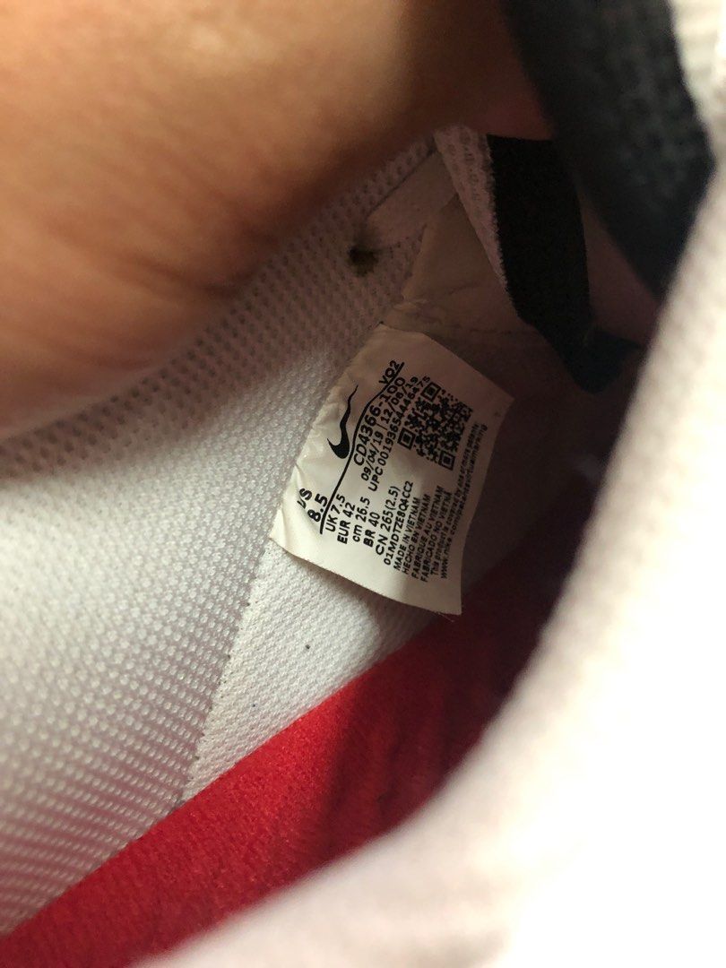 Nike Air Force 1 React DMs X White/Black/Red(8.5 US M), Men's Fashion ...