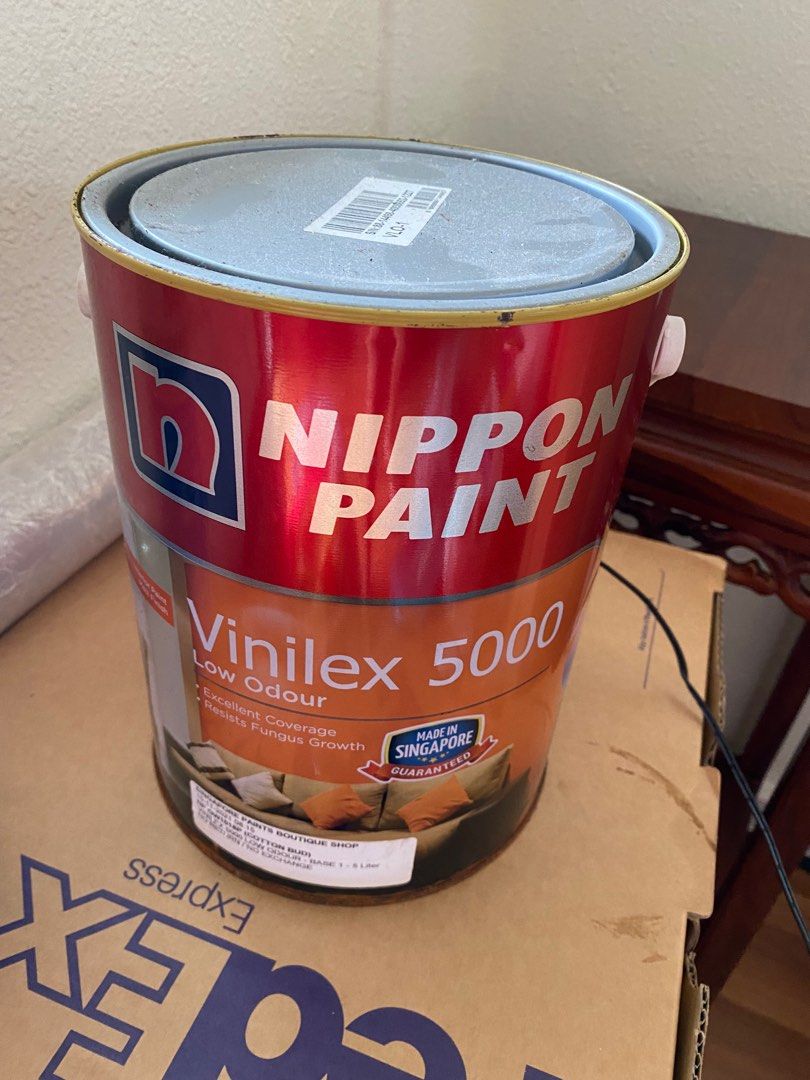 Nippon Paint Vinilex 5000 5liter OW1018P, Furniture & Home Living, Home ...