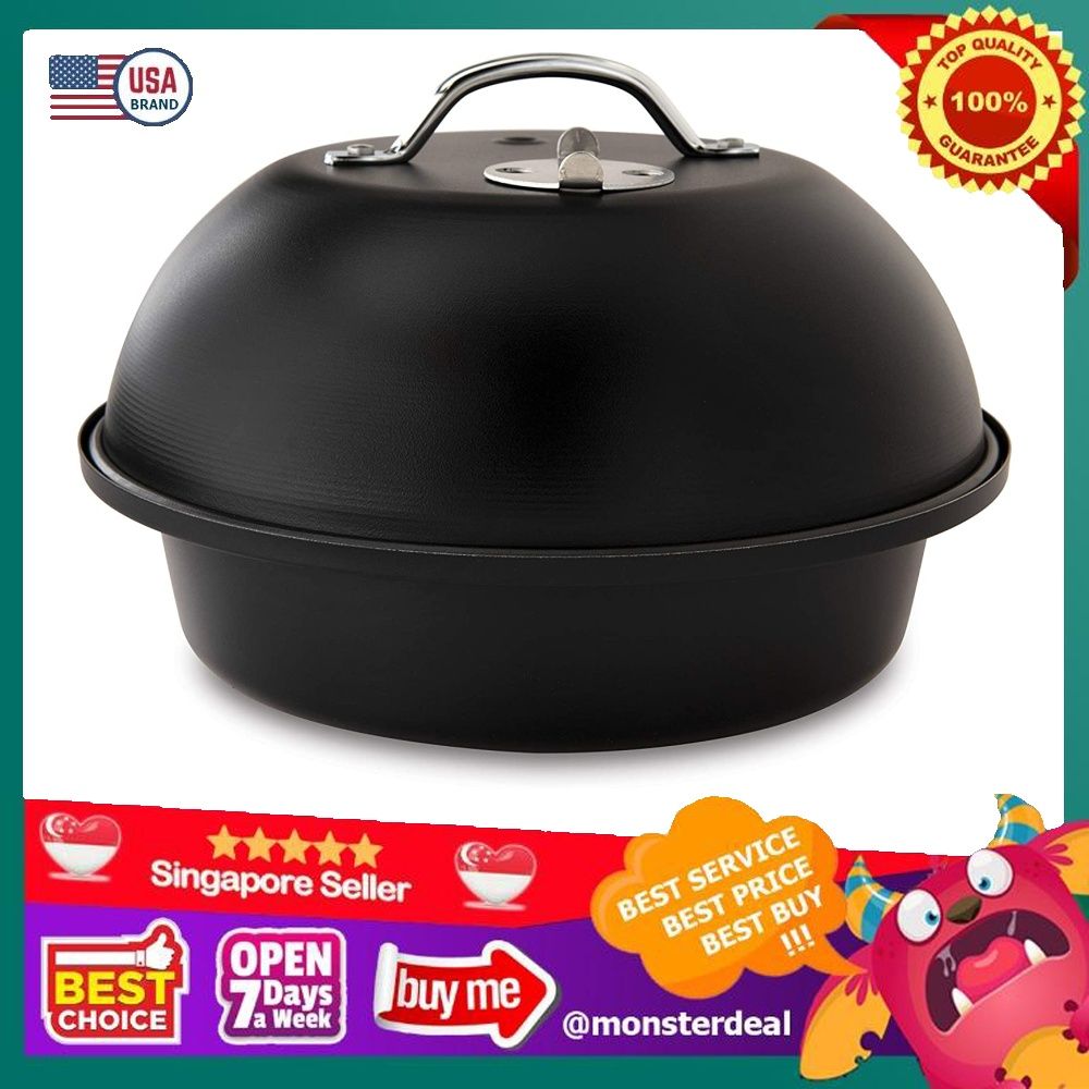 Nordic Ware 36567 Personal Size Stovetop Kettle Smoker, Black ...
