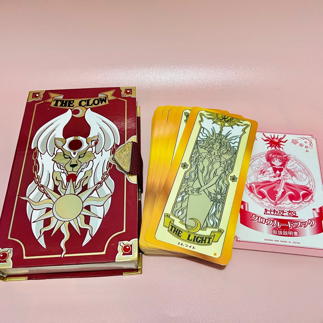 Official 1999 Bandai CardCaptor Sakura Clow Book and Clow Card set (52 cards, box with dents due ...