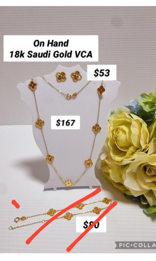 On Hand 1- 8k Saudi Gold VCA set, Women's Fashion, Jewelry & Organisers ...