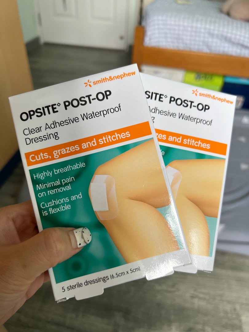 Opsite Post-OP Clear Adhesive Waterproof Dressing, Health & Nutrition ...