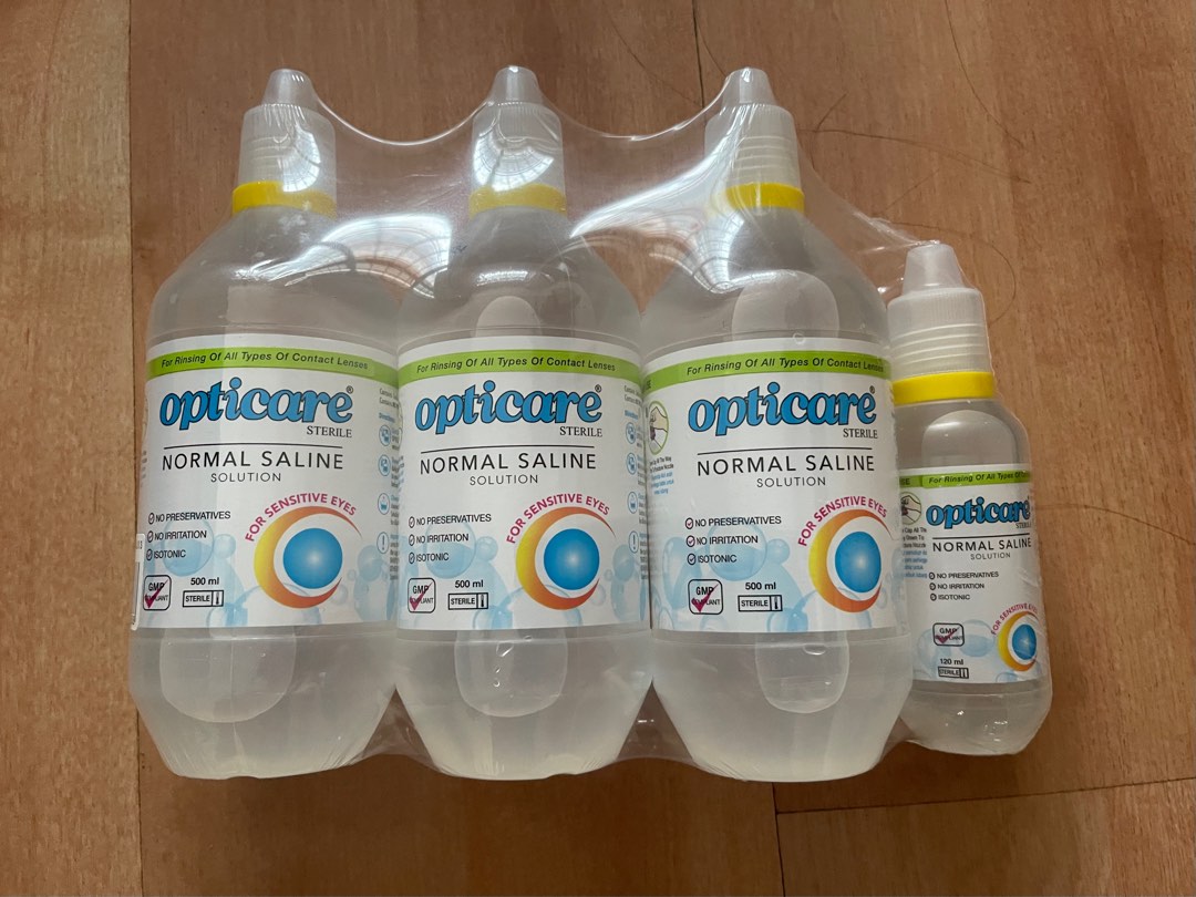 Opticare Saline Solution, Beauty & Personal Care, Ear Care on Carousell