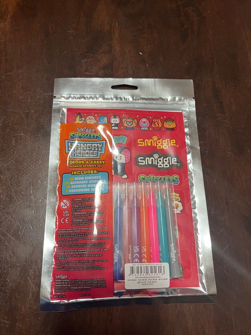 Original Smiggle Color and Carry Scented Activity Set, Hobbies & Toys ...