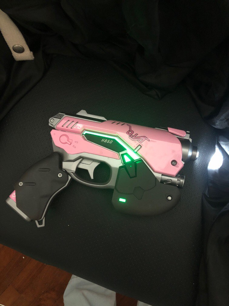 Overwatch D.va cosplay prop gun, Hobbies & Toys, Memorabilia ...