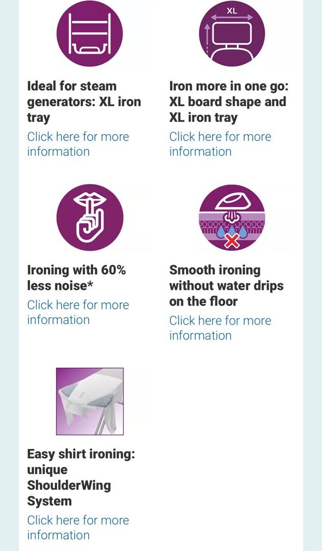 Philips Easy 8 Ironing Board, Furniture & Home Living, Cleaning ...