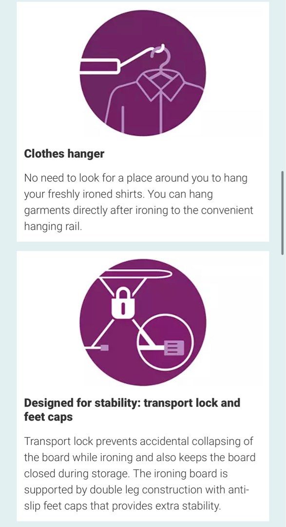 Philips Easy 8 Ironing Board, Furniture & Home Living, Cleaning ...